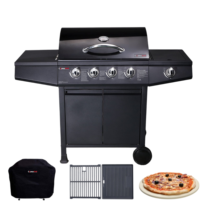 CosmoGrill Original 4+1 Gas BBQ | Gas BBQ with Side Burner