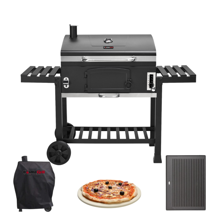 XXL Smoker Charcoal BBQ with Adjustable Grill - CosmoGrill