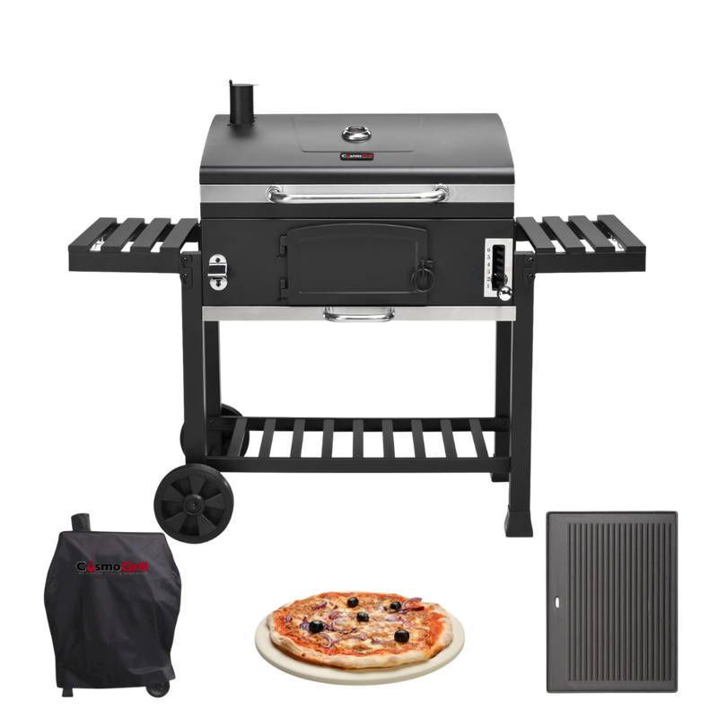 XXL Smoker Charcoal BBQ with Adjustable Grill - CosmoGrill