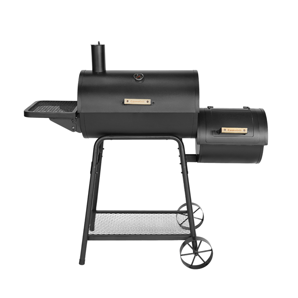 CosmoGrill Cinder Offset Smoker Charcoal Barbecue | Texas Style BBQ