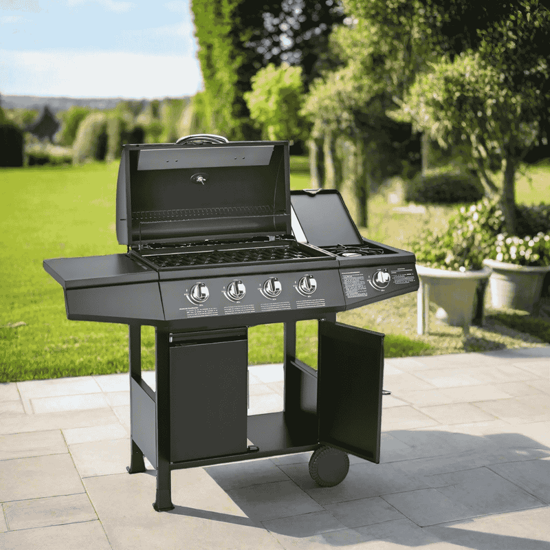 CosmoGrill Original 4+1 Gas BBQ | Gas BBQ with Side Burner
