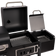 CosmoGrill Duo Dual Fuel BBQ, Gas & Charcoal Hybrid Grill, Side burner