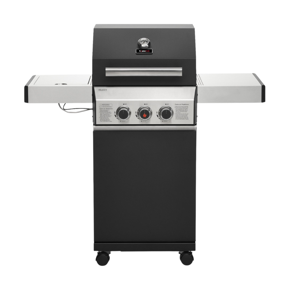 Premium Black 2+1 Large Gas Barbecue - CosmoGrill