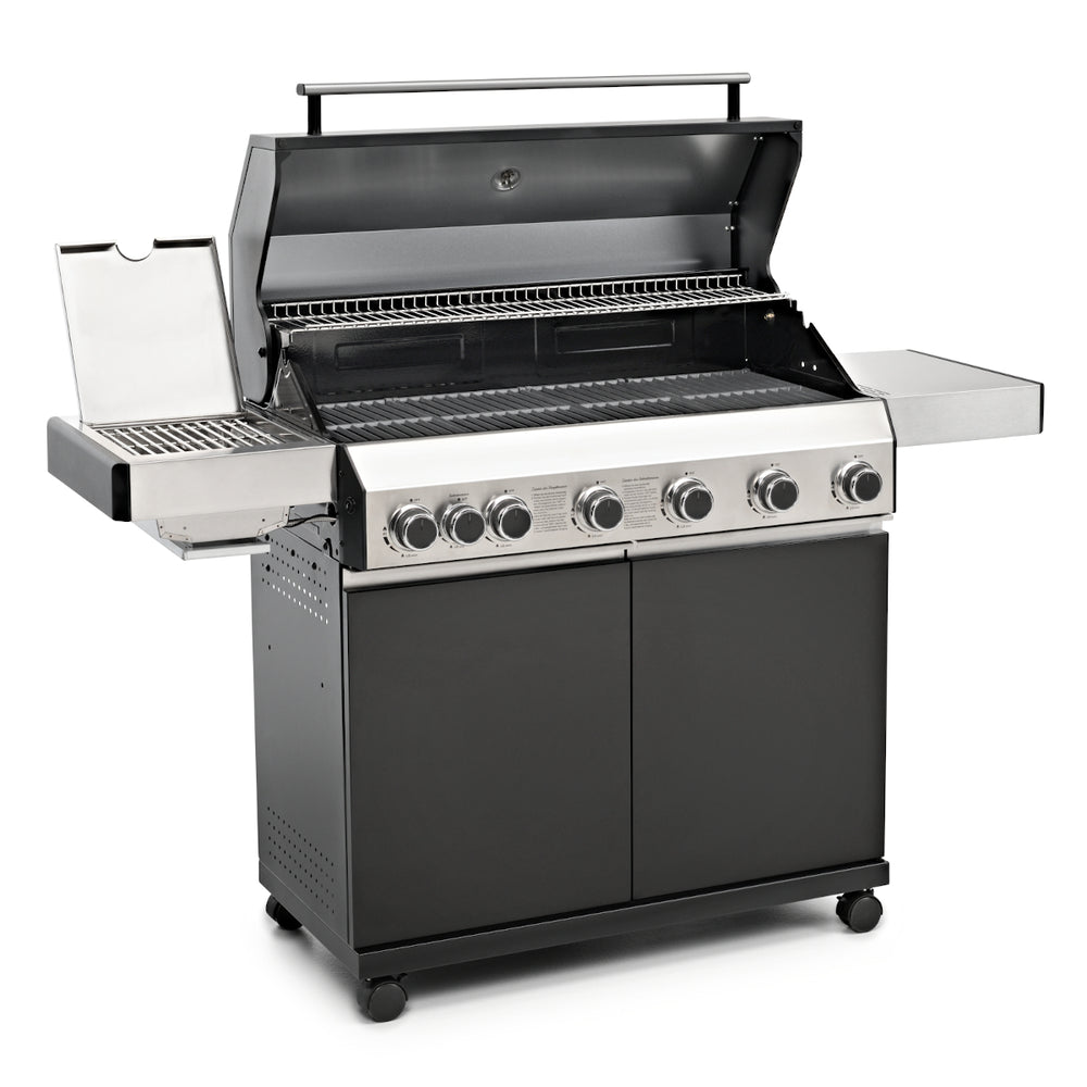 Premium Black Gas BBQ 6 Burner | CosmoGrill Large Grill