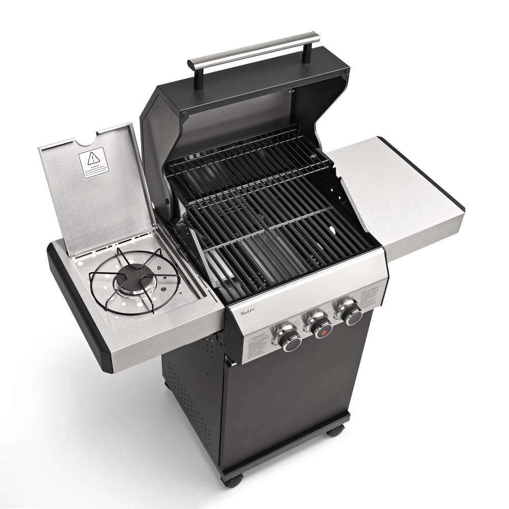 Premium Black 2+1 Large Gas Barbecue - CosmoGrill